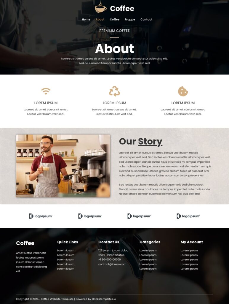About – Coffee Website Template
